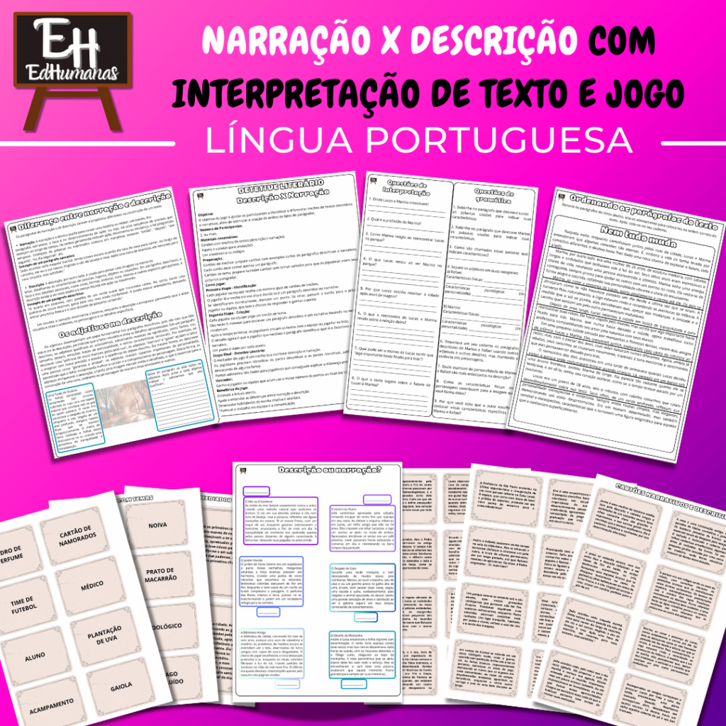 Narração X Descrição com interpretação de texto e jogo – EdHumanas ...